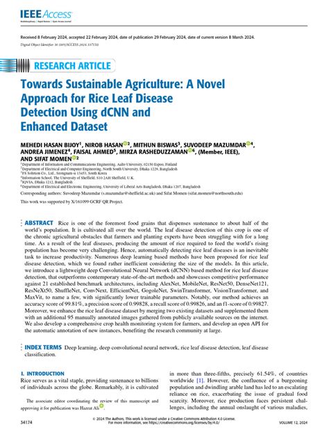 Towards Sustainable Agriculture A Novel Approach For Rice Leaf Disease Detection Using Dcnn And