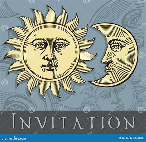 Vector Illustration Of Moon And Sun Stock Vector Illustration Of