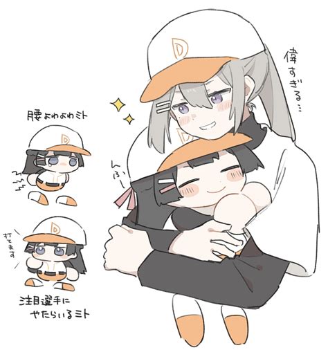 Tsukino Mito And Higuchi Kaede Nijisanji And 1 More Drawn By Hamu