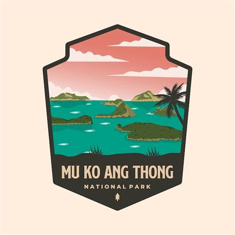 Premium Vector Mu Ko Ang Thong National Park Emblem Patch Logo Vector