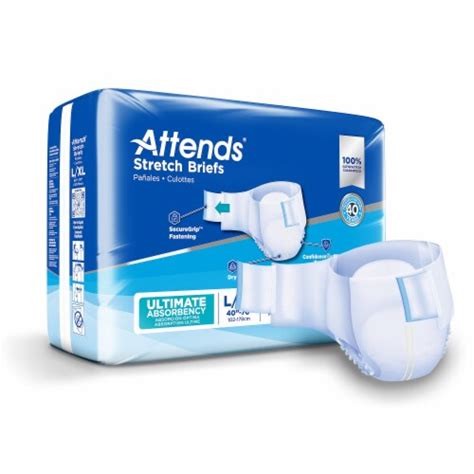 Attends Stretch Adult Incontinence Brief Xl Heavy Absorbency Contoured