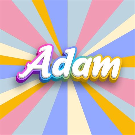 Premium Photo Adam Cute Text Effect Photo Typography With Background