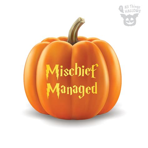 Mischief Managed Pumpkin Stencil Allthingshallows
