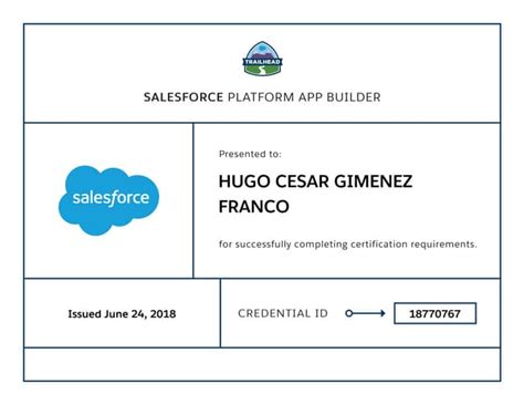 Hugo Gimenez Salesforce Platform App Builder Certification Pdf