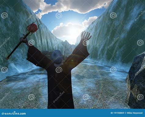 Moses Parting The Red Sea Cartoon Vector 171843133