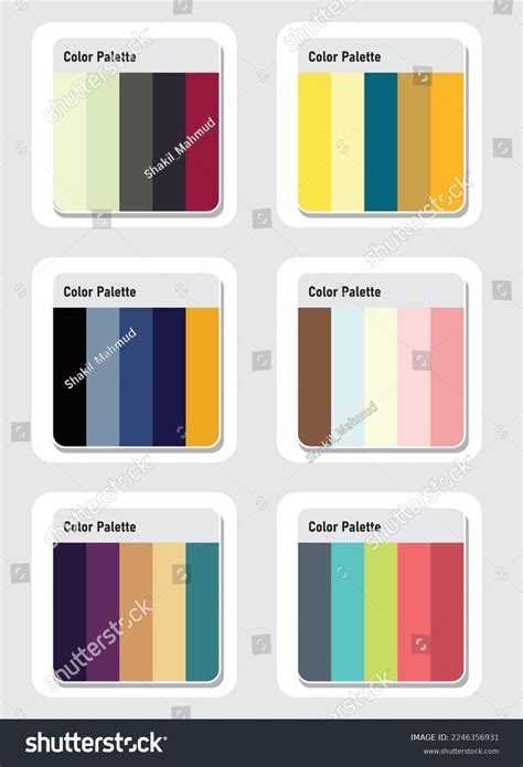 Color Palette Forecast Future Color Trend Stock Vector Royalty Free