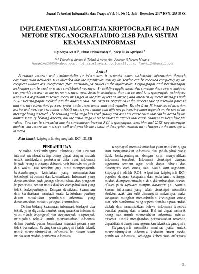 Implementasi Algoritma Kriptografi RC4 Dan Metode Steganography Audio 2