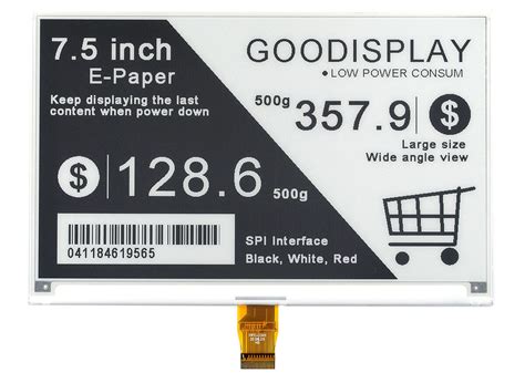 Buy Wholesale China 7 5 Inch E Paper Display 800x480 Resolution E Ink Panel Uc8179 Esp32s3