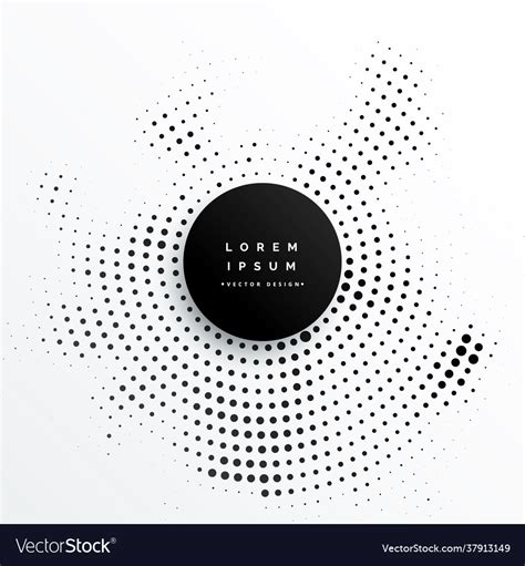 Circular Halftone Dots Background Design Vector Image