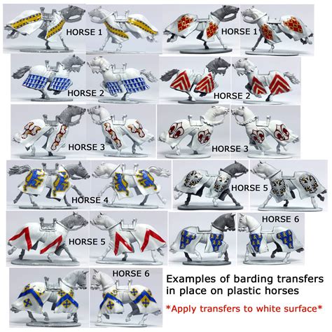 Medieval Barding And Shield Transfers 2 Victrix Limited