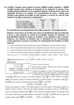 Problemas Resueltos DE Optimización PROBLEMAS RESUELTOS DE OPTIMIZACIÓN Una empresa láctea