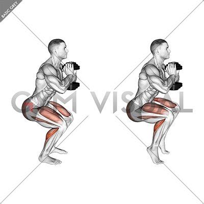 Dumbbell Squat Hold Calf Raise