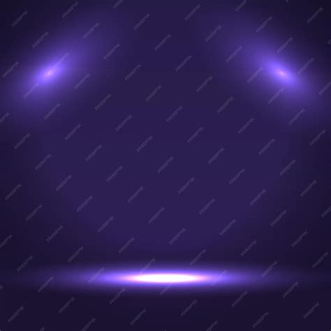 무대 조명 모형 스팟 램프 현실적인 장면 조명 프리미엄 벡터