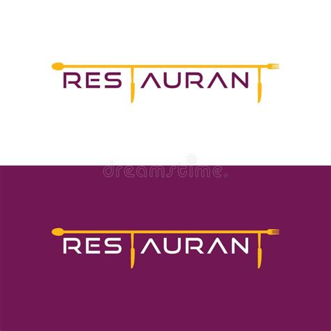 Restaurant Logo Design Concept Culinary Symbol Stock Vector