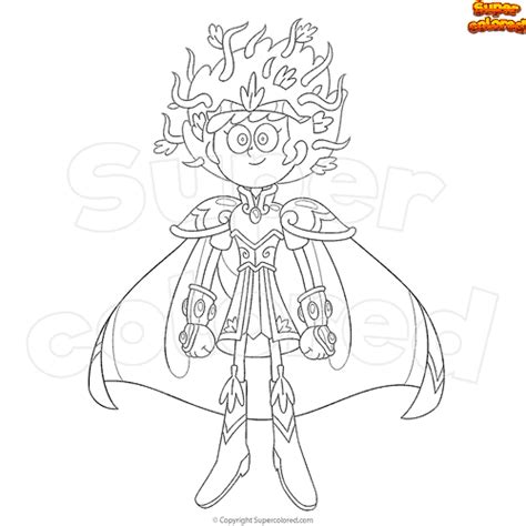 Coloring Page Amphibia Fully Charged Calamity Anne Bo
