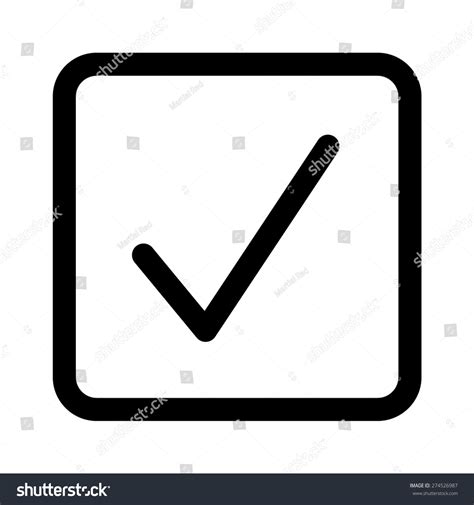Square Checkbox Check Box Line Art เวกเตอร์สต็อก ปลอดค่าลิขสิทธิ์ 274526987 Shutterstock