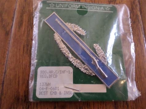 U S Military Issue Army Cib First Award Combat Infantry Badge Usa Made