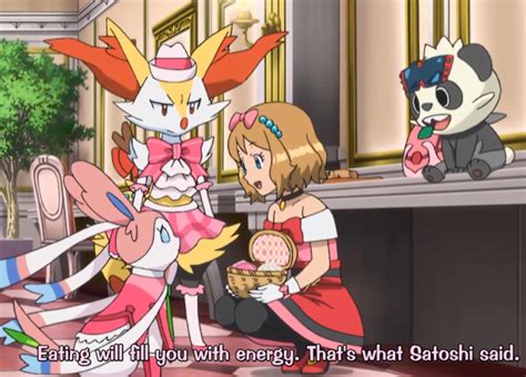Serena Telling Her Sylveon To Eat To Cope Rpokemonanime