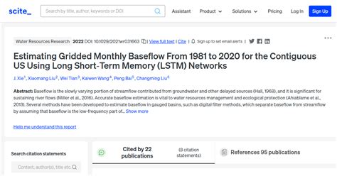 Estimating Gridded Monthly Baseflow From 1981 To 2020 For The Contiguous Us Using Long Short