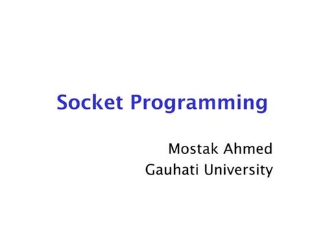 Socket Programming Ppt Computer Networking Computing