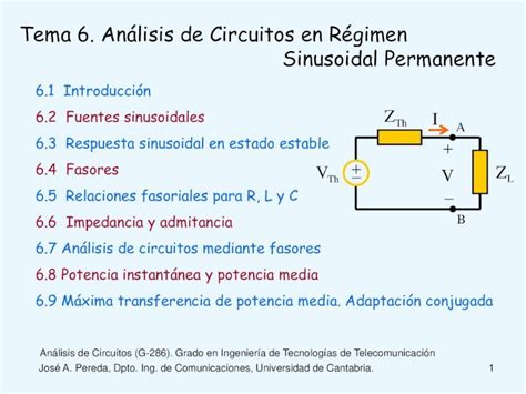 Pdf Tema An Lisis De Circuitos En R Gimen Sinusoidal Personales Unican Es Peredaj Pdf