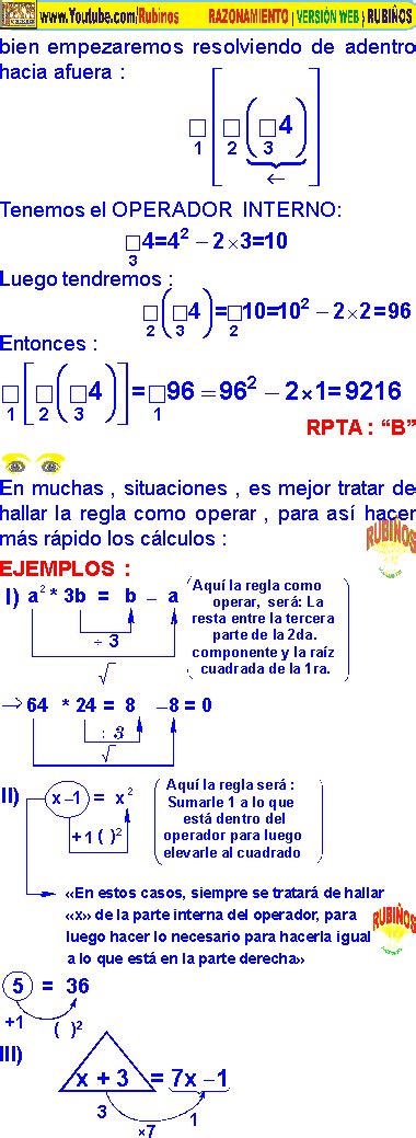 OPERADORES MATEMÁTICOS EJERCICIOS BÁSICOS RESUELTOS PDF