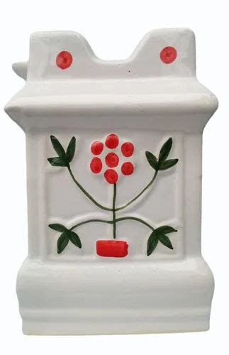 F0192 White Ceramic Tulsi Pot At ₹ 130piece Khurja Id 2852958788962