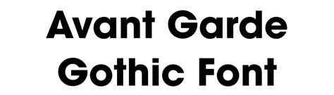 Avant Garde Gothic Font Dafontstyle