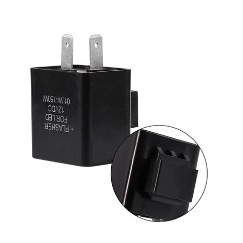 สีดำ 12v 2 Pin Flasher Blinker รีเลย์สัญญาณไฟเลี้ยวรถจักรยานยนต์ Led ไฟ