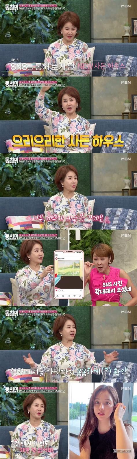 선우은숙 며느리 최선정 Sns 염탐 확대해서 봐사돈집 커튼까지 확인 동치미 네이트 연예