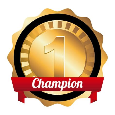 Premium Vector Champion Design Over White Background Vector Illustration