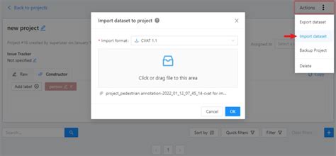 Export Import Datasets And Upload Annotation CVAT