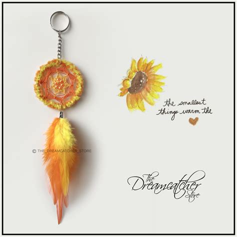 Orange And Yellow Keychain The Dreamcatcher Store