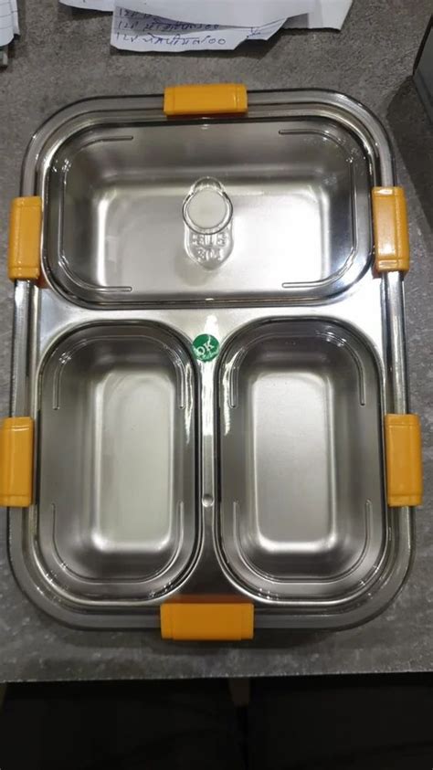 Stainless Steel Lunch Box Bento Capacity 800 Ml At ₹ 410piece In Bhopal