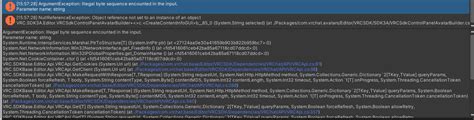 Error Generated By Failure In Uploading Avatar Help VRChat Ask Forum