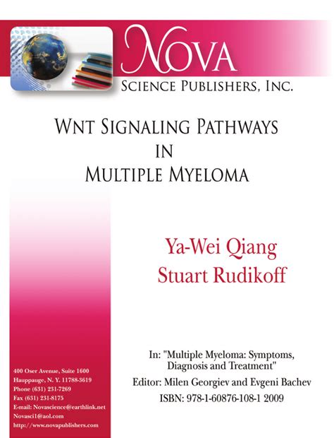 Pdf Wnt Signaling Pathways In Multiple Myeloma Chapter 2