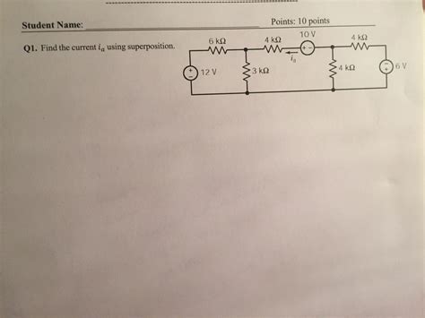 Solved Find The Current I A Using Superposition