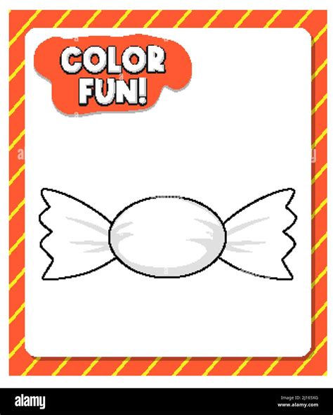 Worksheets Template With Color Fun Text And Toffee Outline