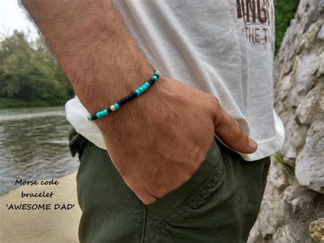 Awesome Dad Morse Code Fathers Day T T For Daddy Bracelet