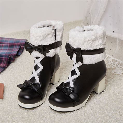 Warm Bow Ankle Boots Se23010