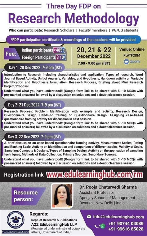 Three Day Fdp On Researchmethodology Silpa Martin