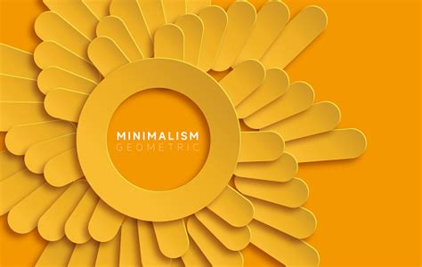 추상 노란색 종이 절단 대칭 기하학적 줄무늬 배너 디자인 패턴 배경 배열 가리기에 대한 스톡 벡터 아트 및 기타 이미지 가리기 구도 기하 도형 Istock