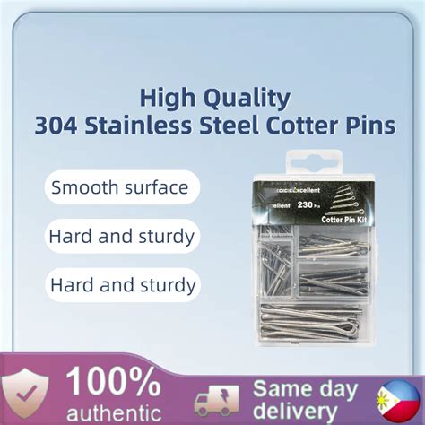 304 Stainless Steel Cotter Pin Set 230 Pcs Cotter Pin Mechanical Hitch