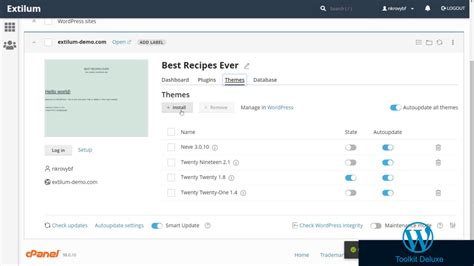 Manage Themes Using The WordPress Toolkit CPanel Extilum Help
