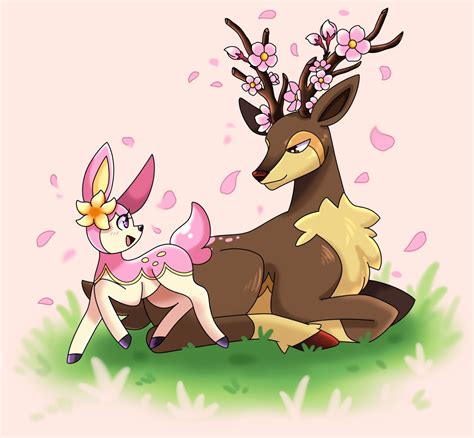 Pokemon Deerling And Sawsbuck