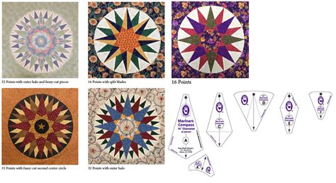 Punch With Judy 14” Mariners Compass Template Set Marti Michells