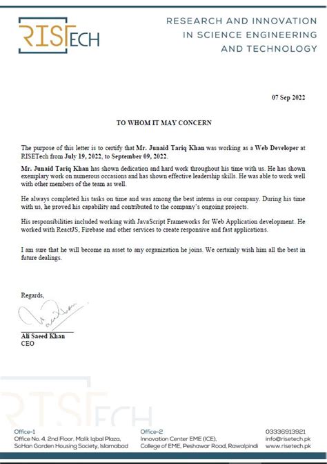 React Internship Development Career Junaid Khan 11 Comments