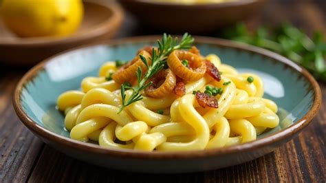 Käsespätzle Mit Zitronen Thymian Sauce Creatable Rezept Für