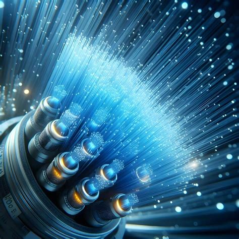 Premium Photo A Fiber Optic Cables Transmitting Data At High Speeds