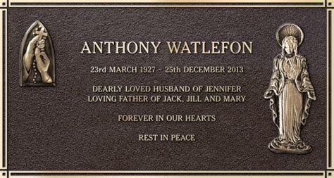 Burial Plaques Phoenix Foundry
